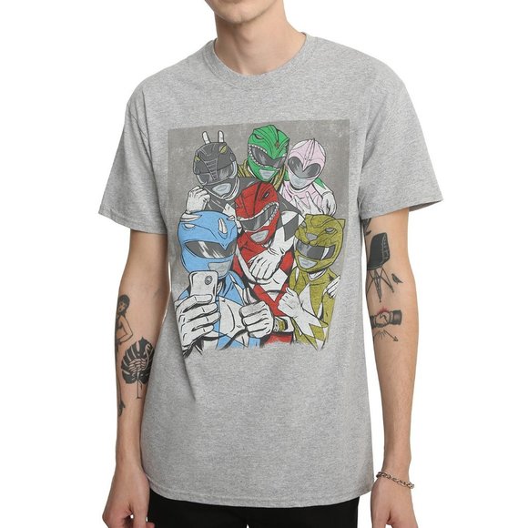 Power Ranger | Shirts | New Mighty Morphin Power Rangers Group Selfie ...